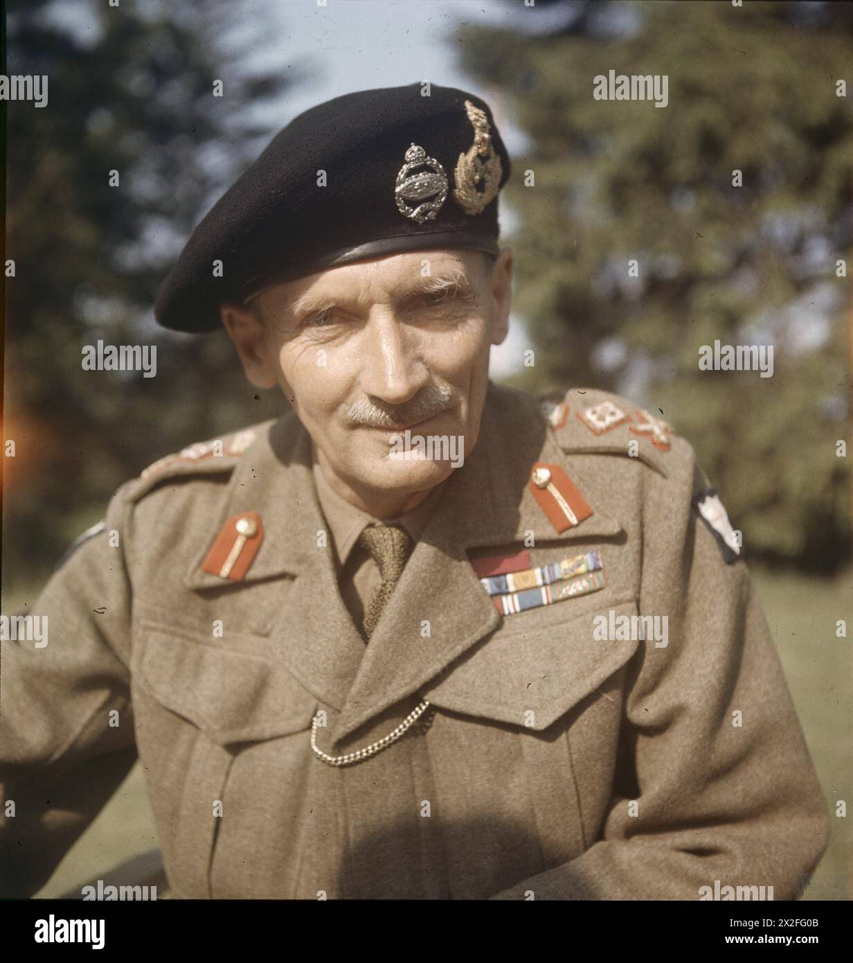 GENERAL SIR BERNARD MONTGOMERY IN ENGLAND, 1943 - Half-length portrait ...