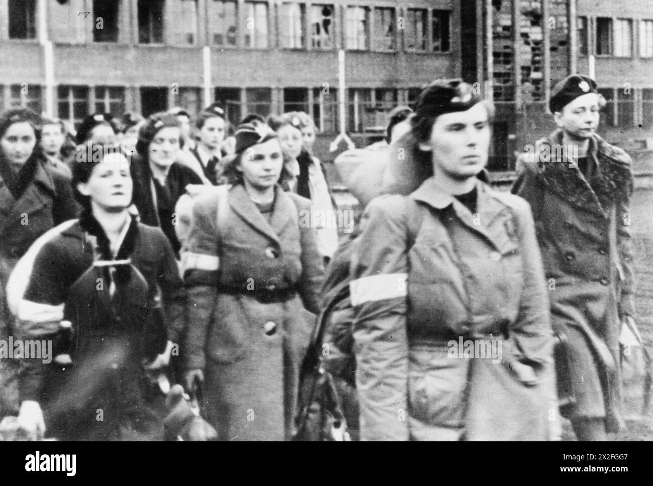 Defiant female soldiers of the Home Army Women's Auxiliary Services ...