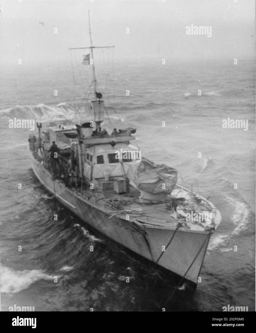 Rescue Motor Launch RML 536 of the Royal Navy is caught in heavy ...