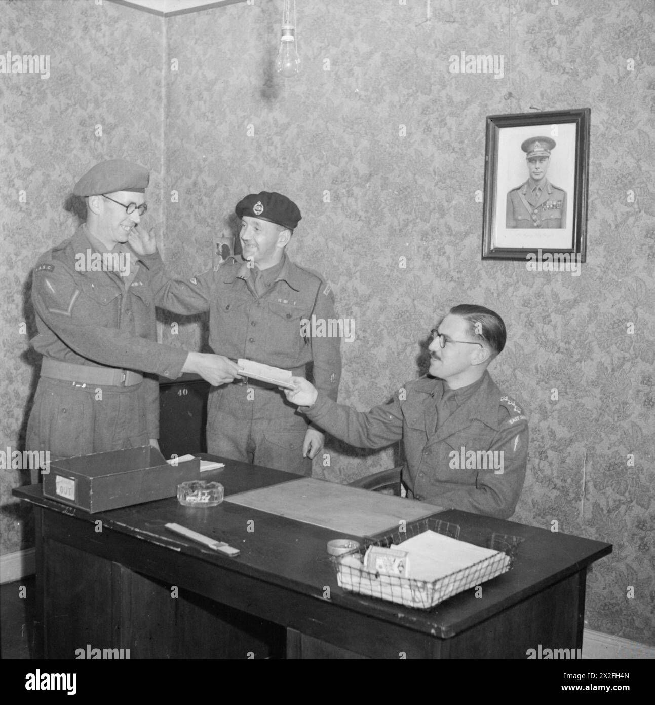 Lance Corporal Ernest Cowley of the Royal Army Service Corps received ...