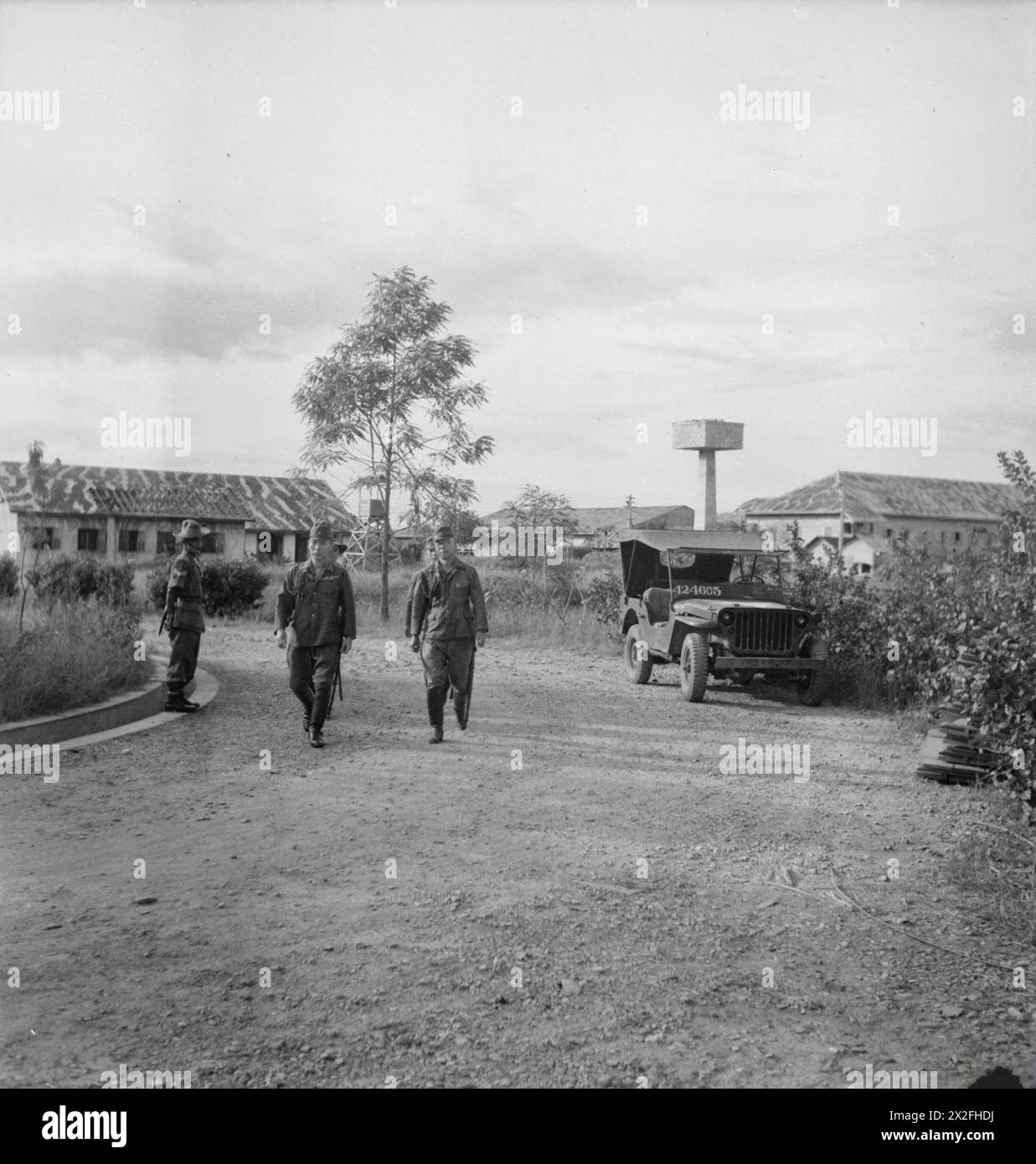 Lieutenant Colonel Hamada of the Japanese Southern Army meets Major ...