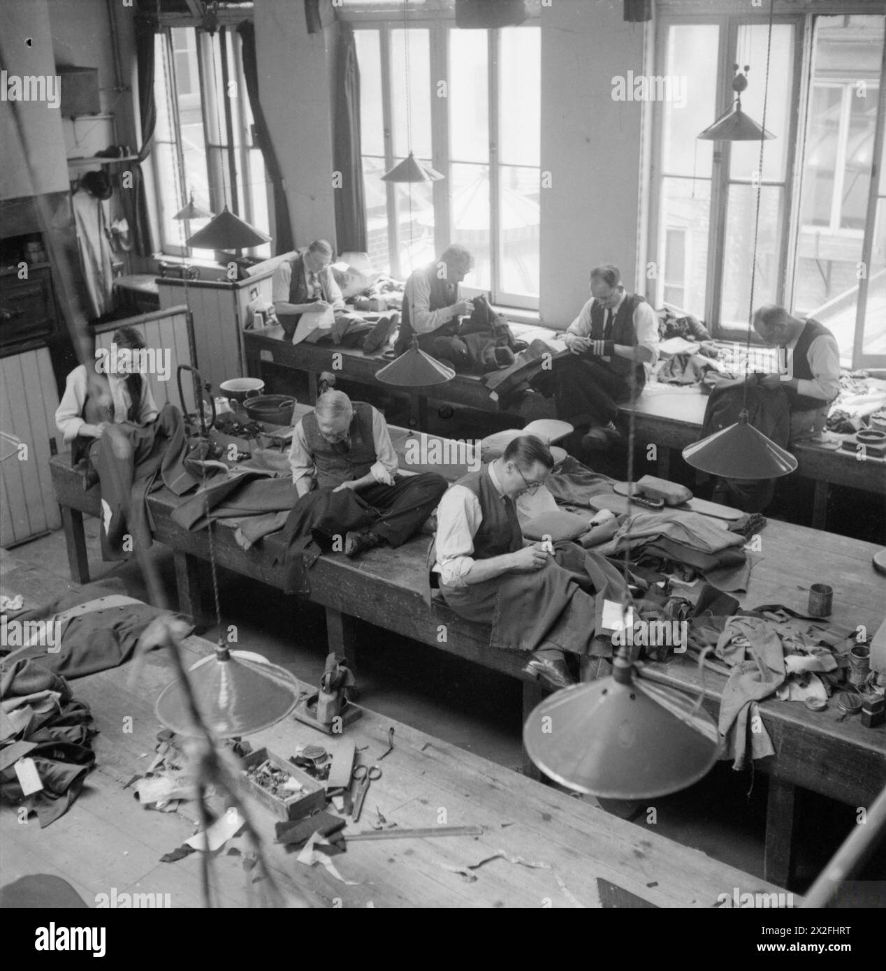 SAVILE ROW: TAILORING AT HENRY POOLE & CO., LONDON, ENGLAND, UK, 1944 ...