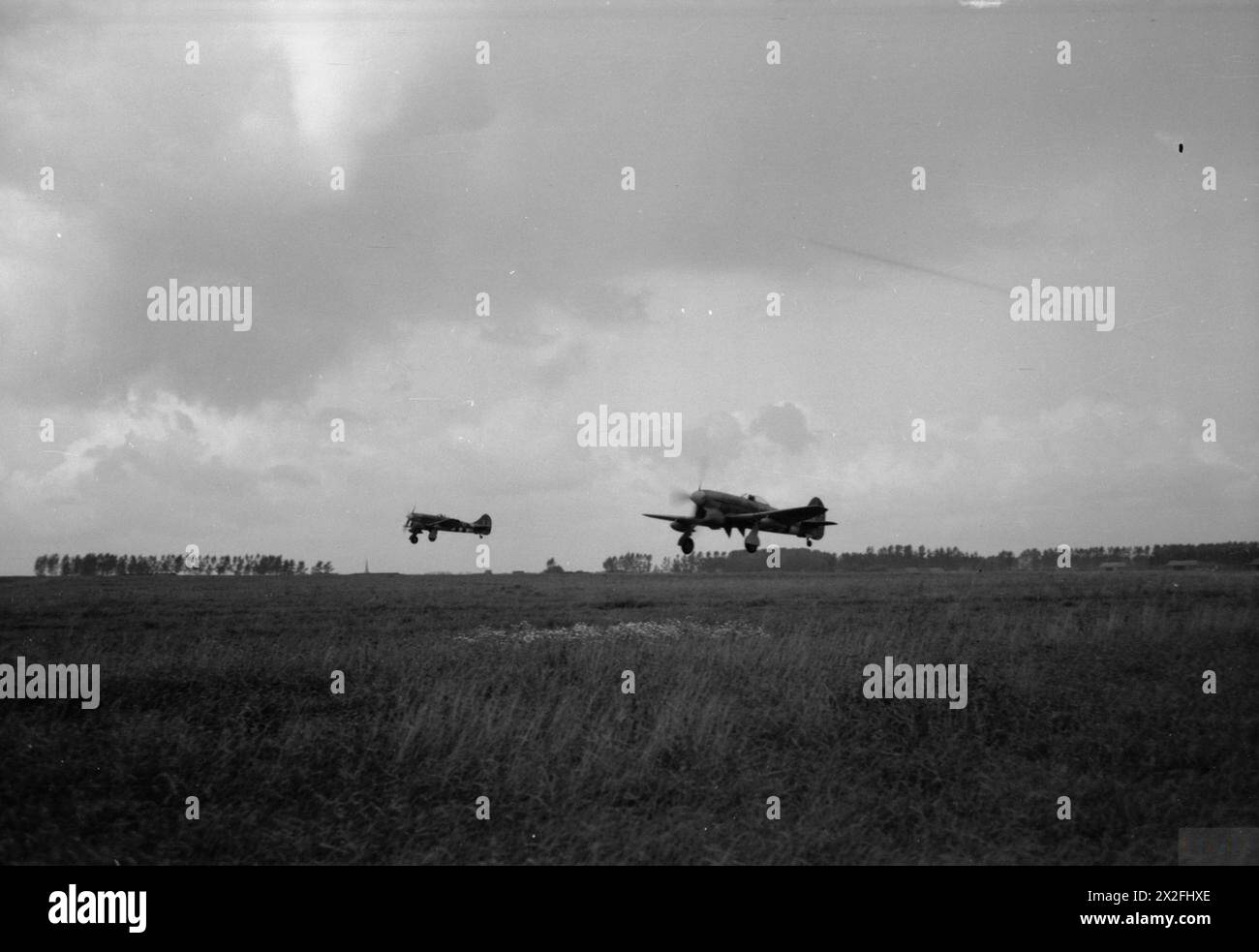 ROYAL AIR FORCE: 2ND TACTICAL AIR FORCE, 1943-1945. - Two Hawker ...