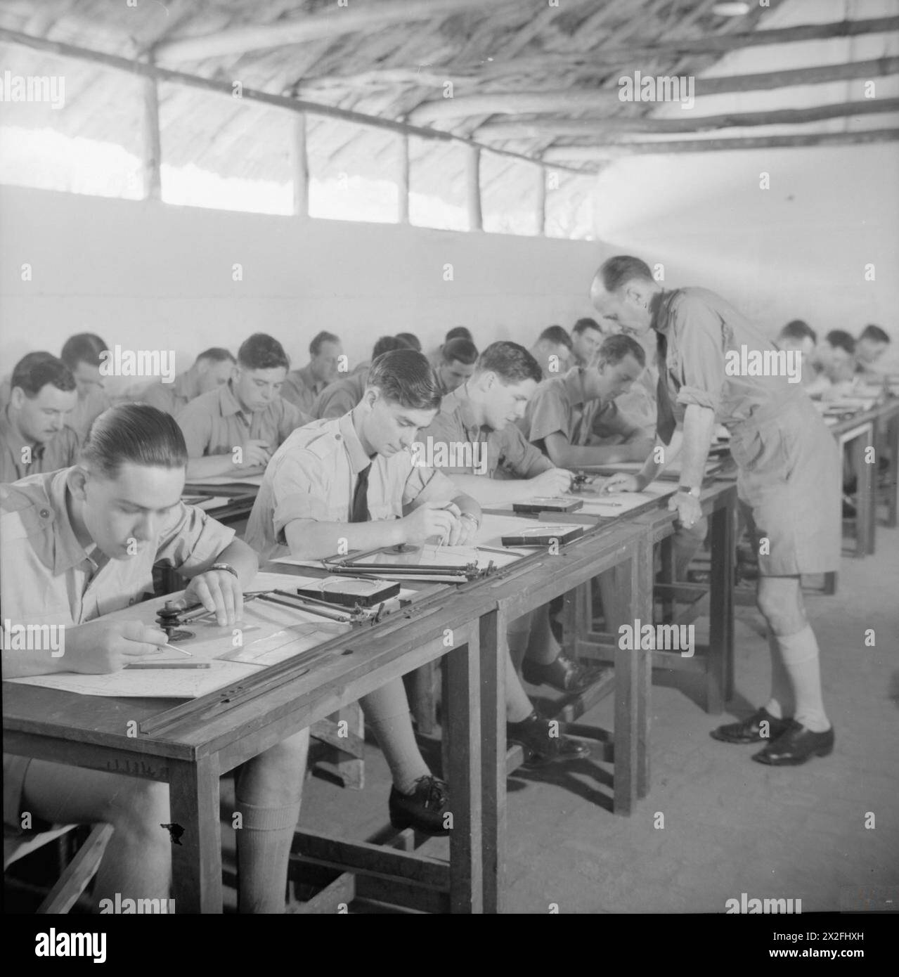 Student navigators at the Initial Training Wing, Bulawayo, Southern ...