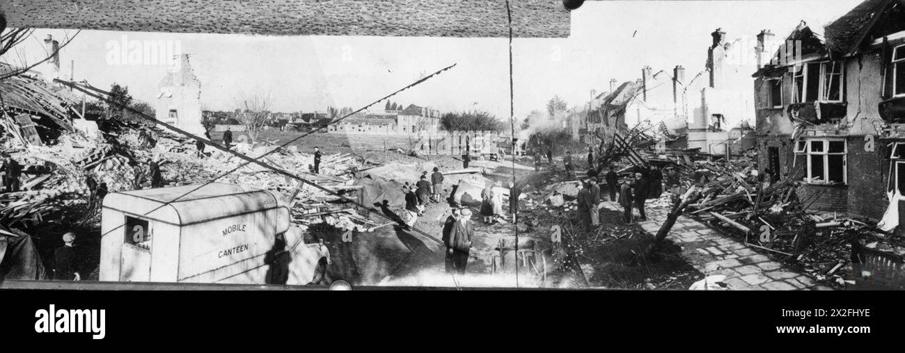 V1 AND V2 DAMAGE, 1944-45 - 'Extensive damage caused by mystery ...