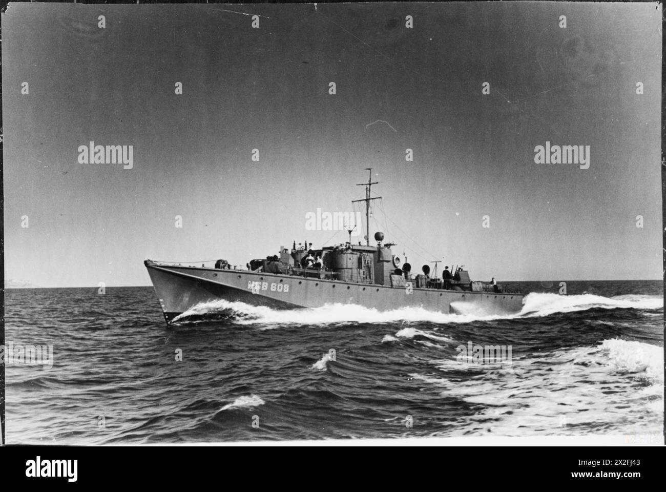 MGB 606, a Royal Navy Motor Gun Boat/Motor Torpedo Boat underway at ...