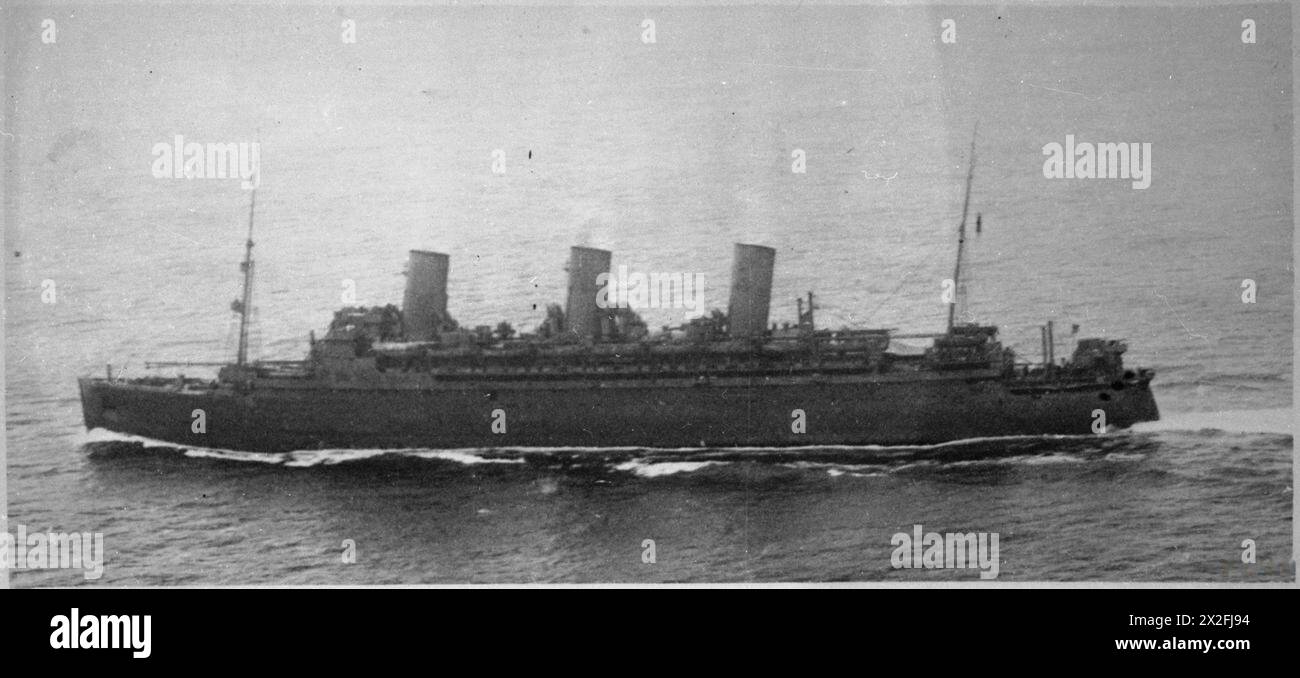 HMS EMPRESS OF SCOTLAND - SS EMPRESS OF SCOTLAND as a troopship ...