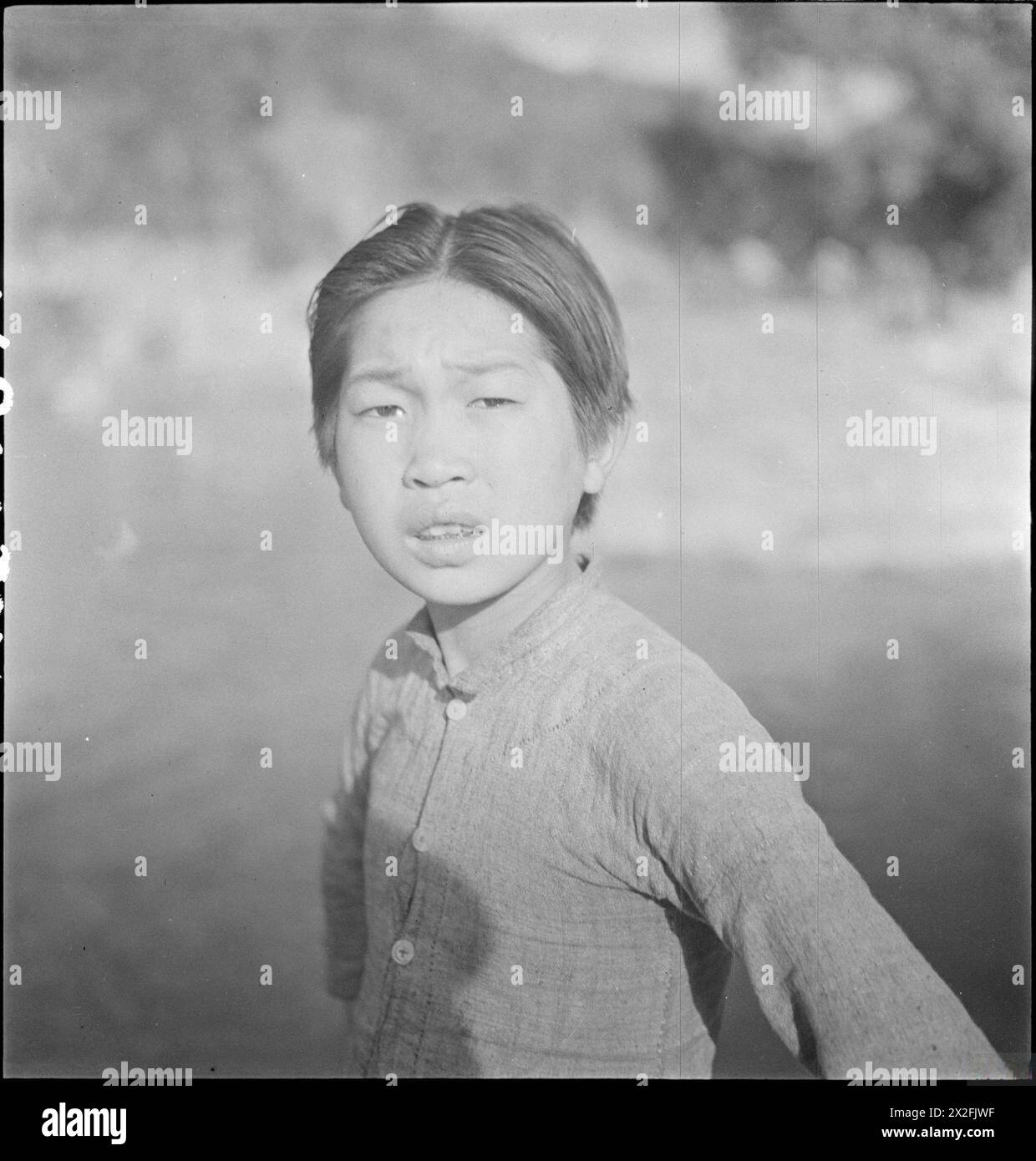 CECIL BEATON PHOTOGRAPH TAKEN DURING A TOUR OF INDIA, BURMA AND CHINA 1943-1944 - A black and ...