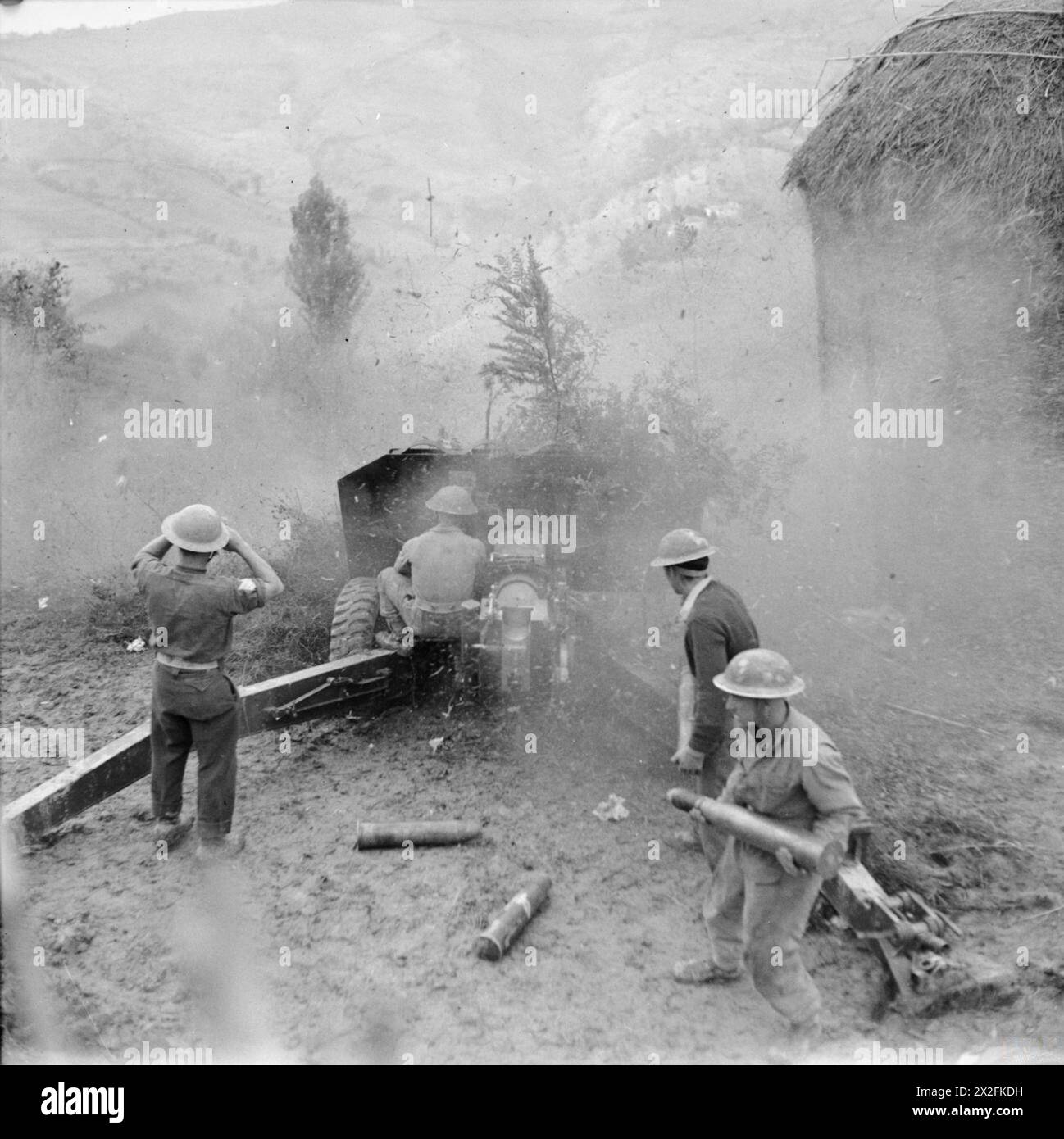 A 17-pounder anti-tank gun of the 44/13th Anti-Tank Regiment, 10th ...