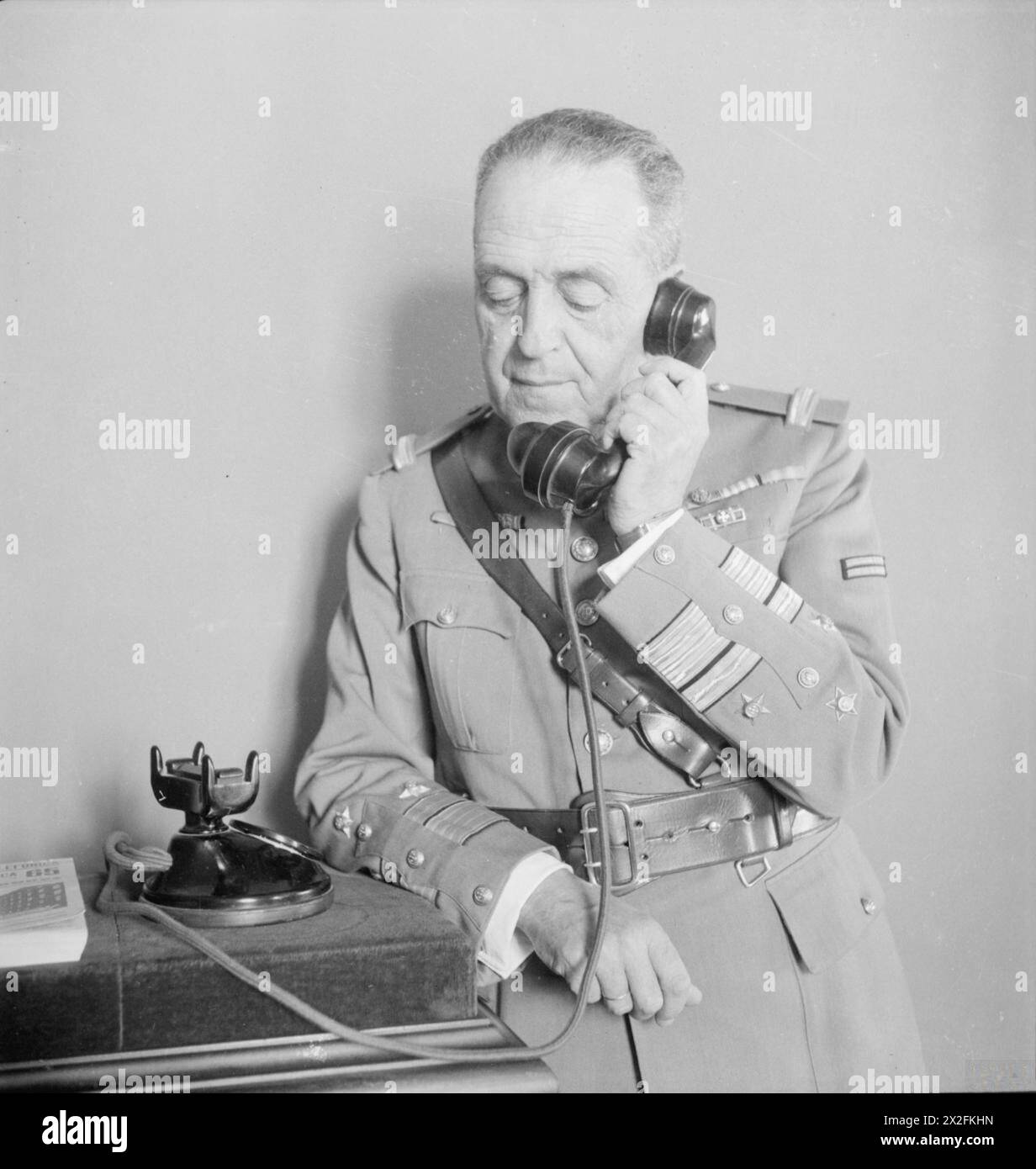 General Casimiro Telles, GOC of the Portuguese Legion, using the ...