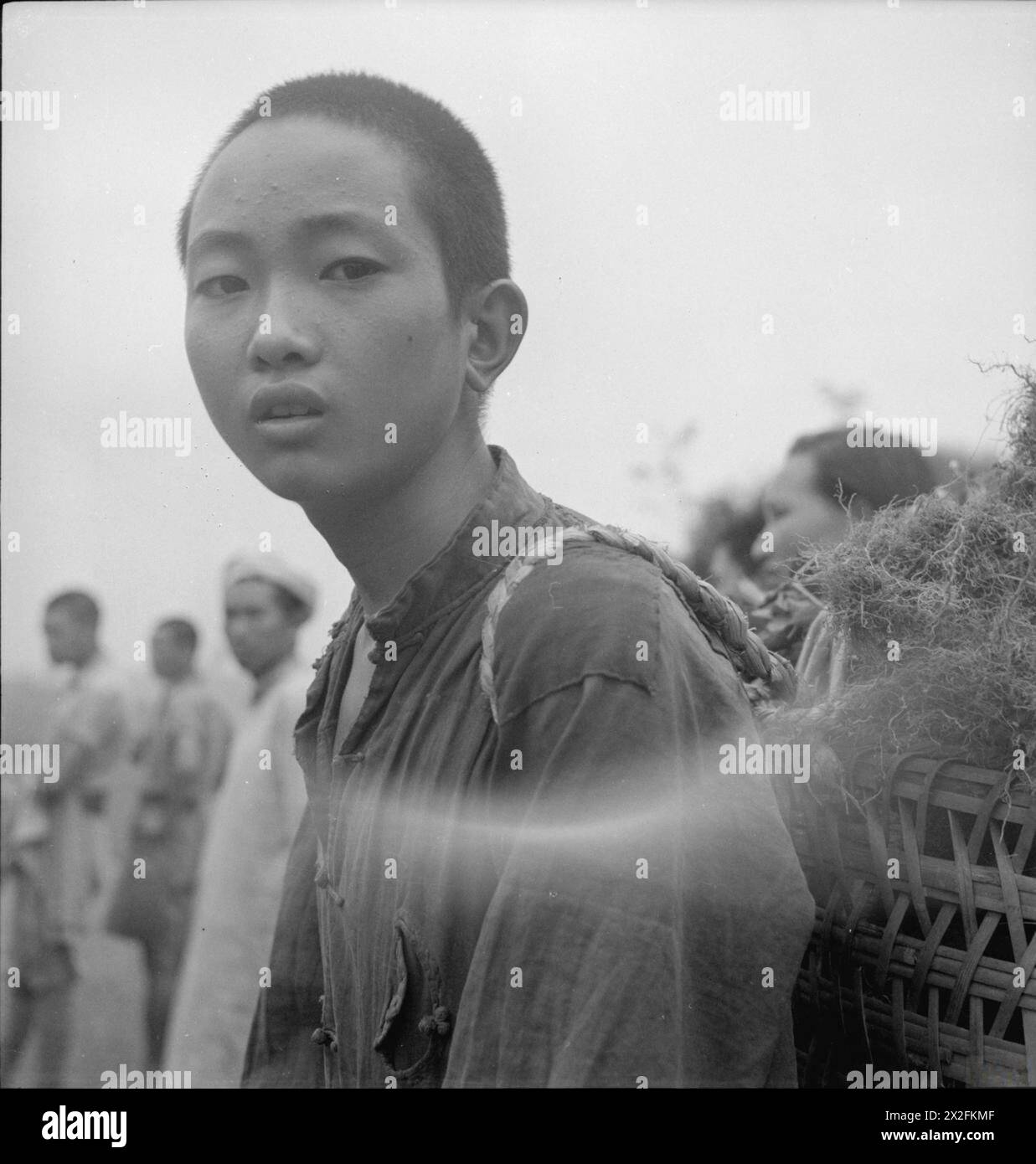 CECIL BEATON PHOTOGRAPH TAKEN DURING A TOUR OF INDIA, BURMA AND CHINA 1943-1944 - A black and ...