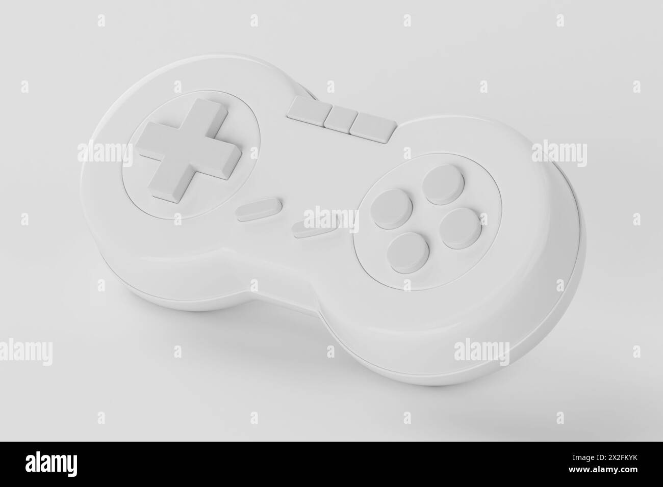 Retro Video Game Joystick Controller in Clay Style on a white ...