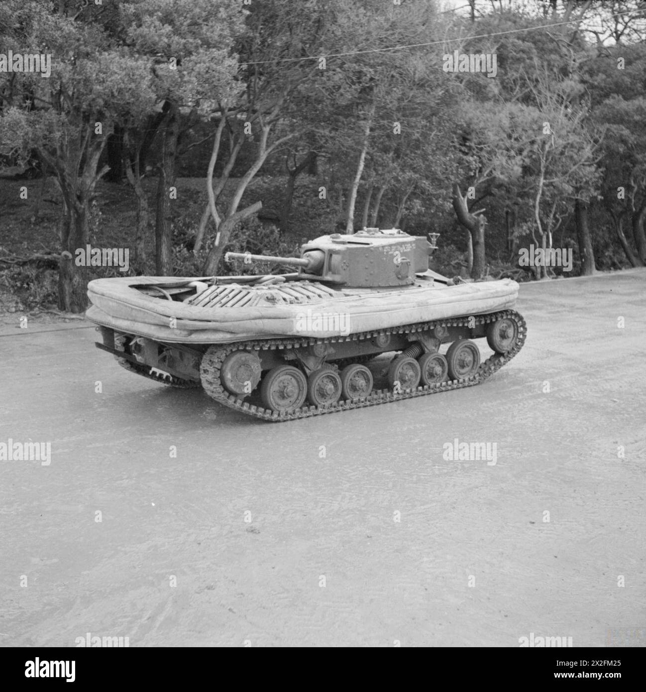 On 14 January 1944 at Gosport, a Valentine DD tank of the 79th Armoured ...