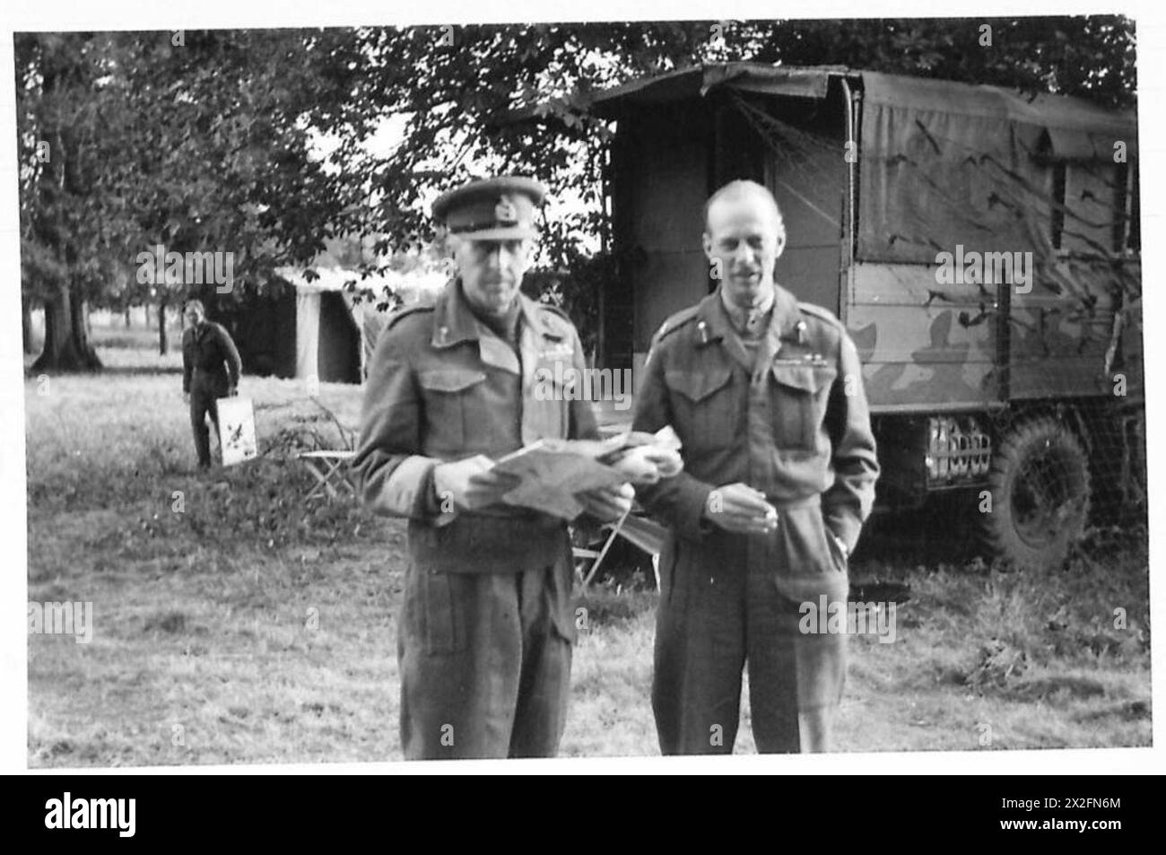 Lieutenant General Dempsey is pictured with Lieutenant General Horrocks ...