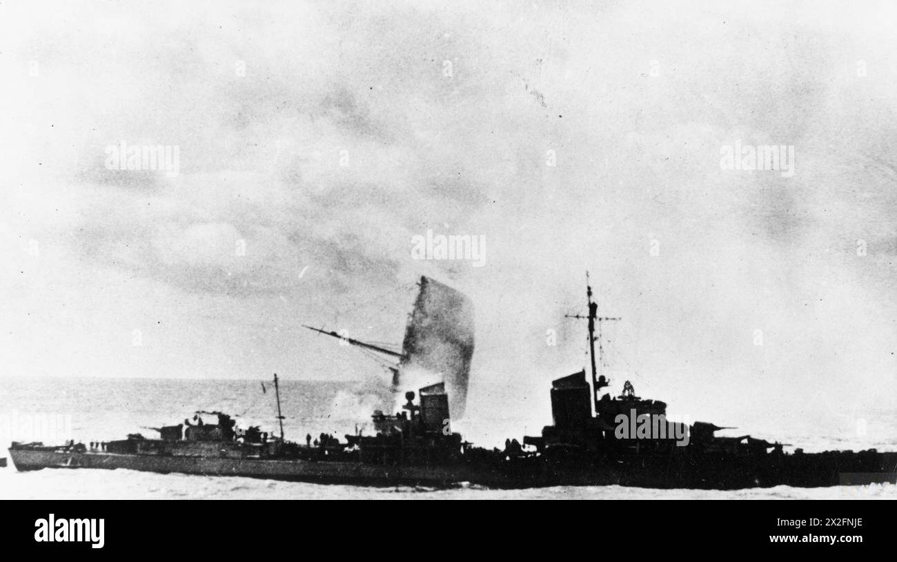German destroyer Hans Lody rescuing the crew of SS Orama after the ...
