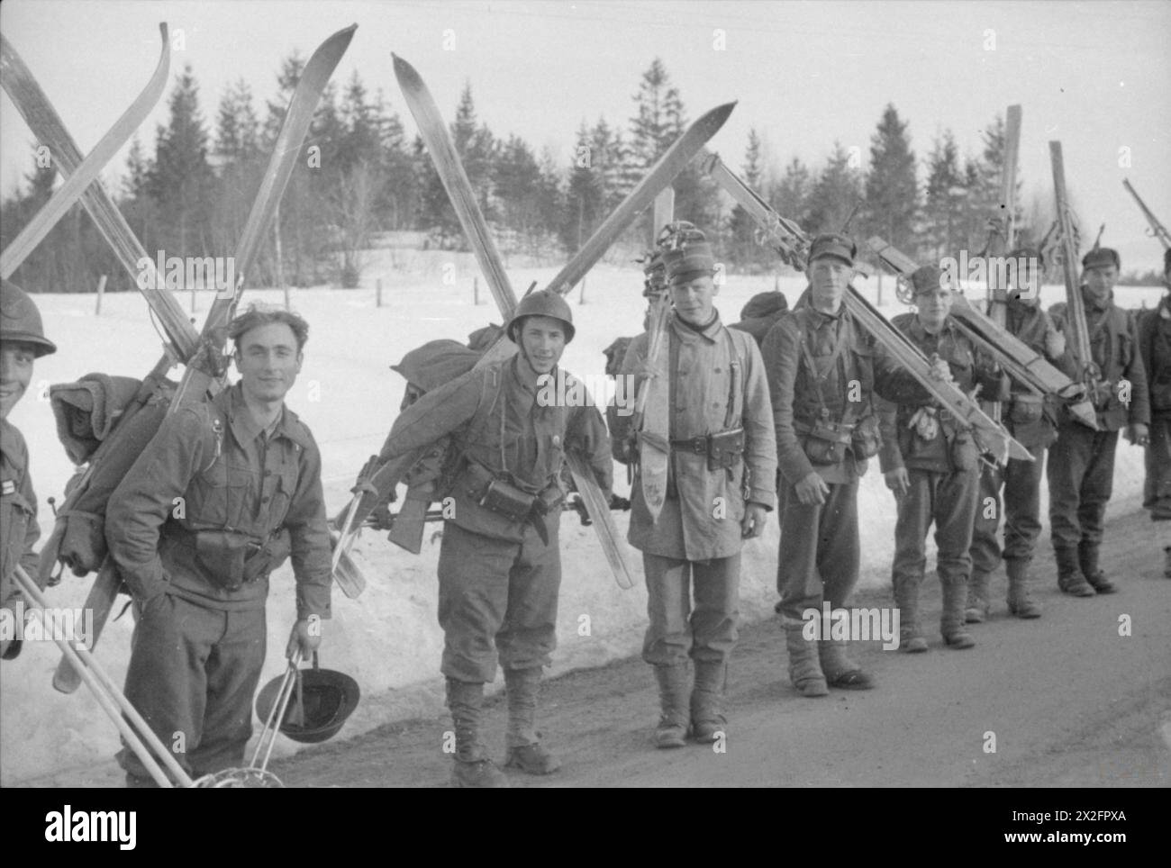 French and Norwegian troops evacuate the Namsos area in Norway between ...