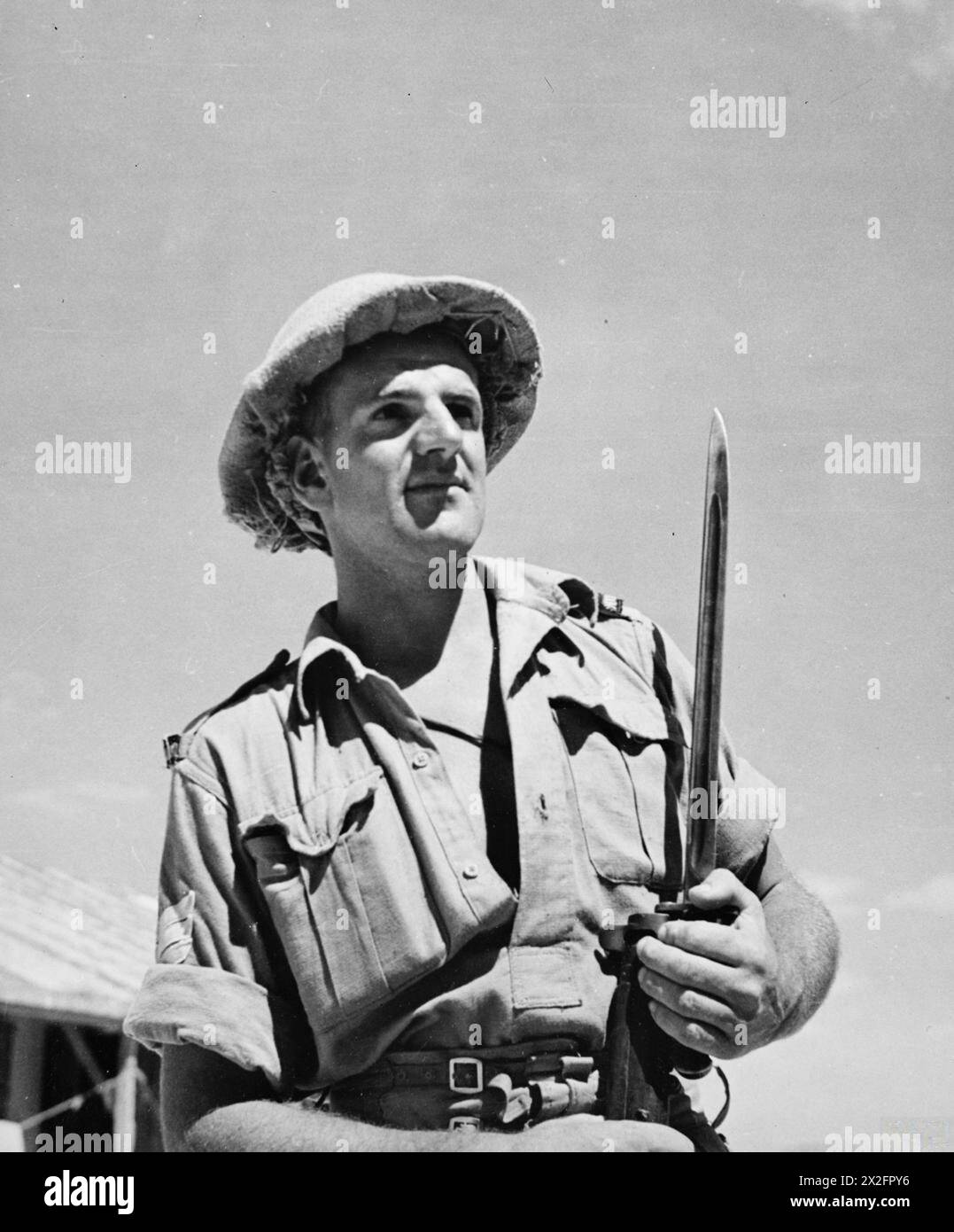 Portrait of Keith Elliott, awarded the Victoria Cross for bravery in ...