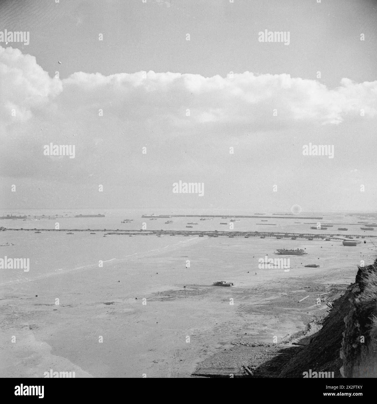 The British Army constructed a prefabricated Mulberry harbour at ...