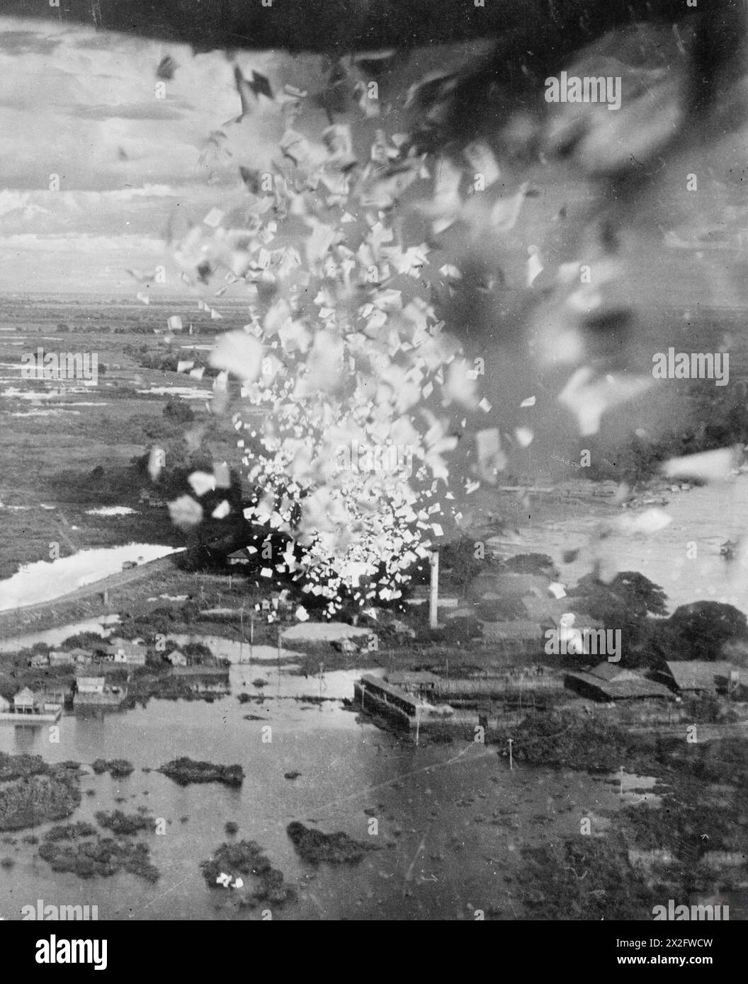 Propaganda leaflets were released from a Consolidated Liberator of No ...