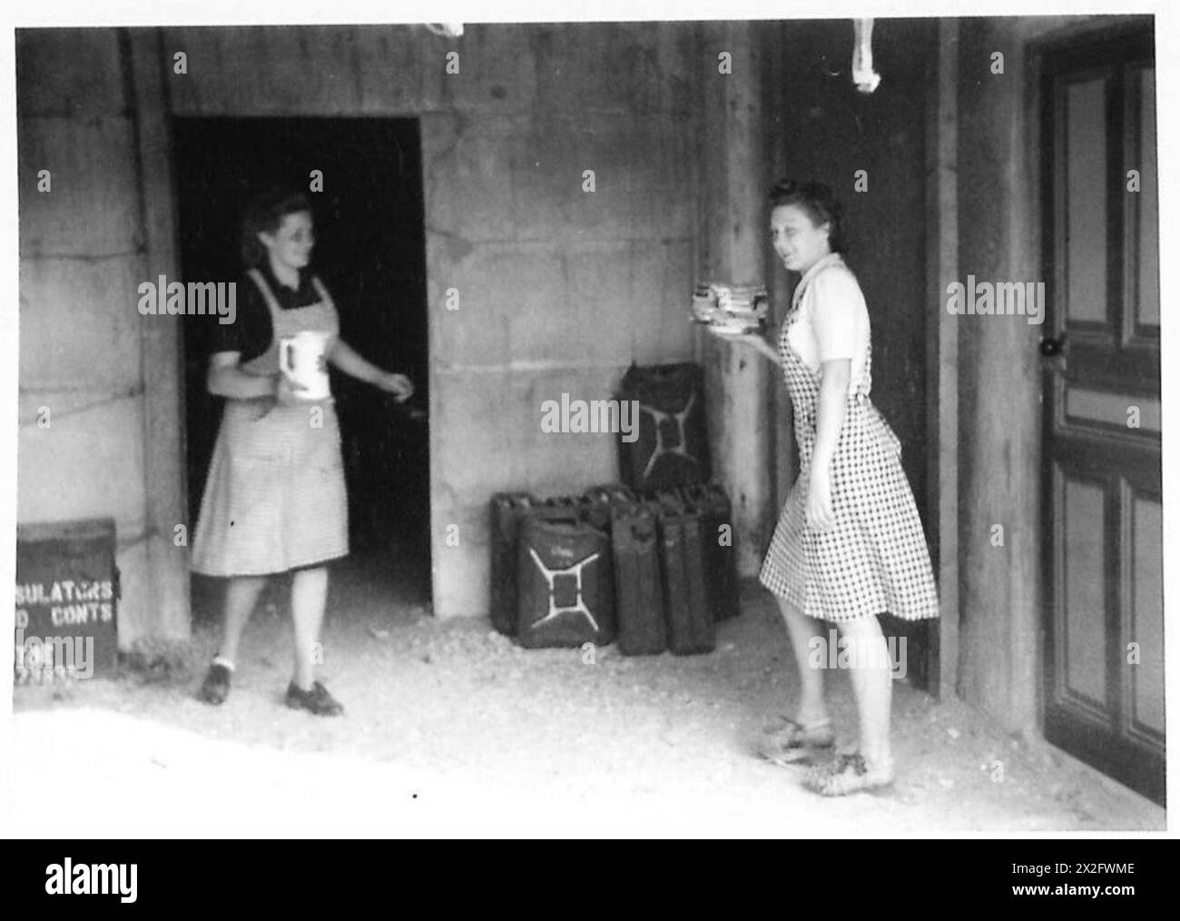 (8) CORPS REST CAMP - Waitresses serving Sergeants (all female staff ...