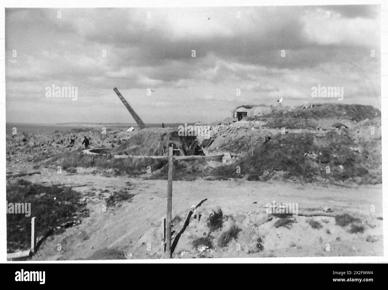 An 8-inch coastal gun at Fort de la Creche in Boulogne, used by the ...