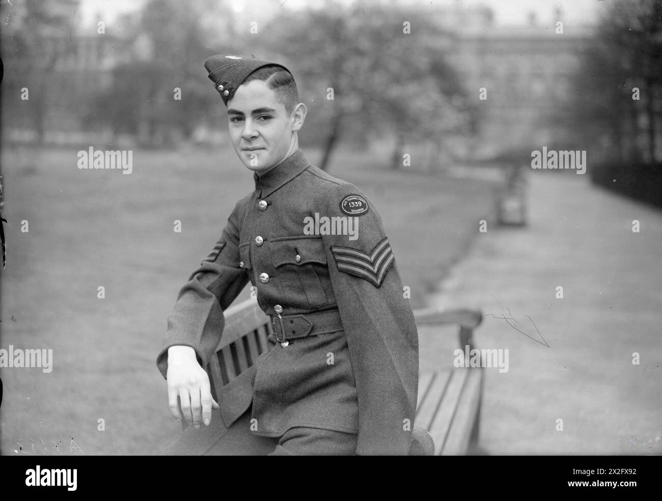 Cadet Flight-Sergeant P. O'Brien of No. 98 (Marylebone) Squadron ATC ...