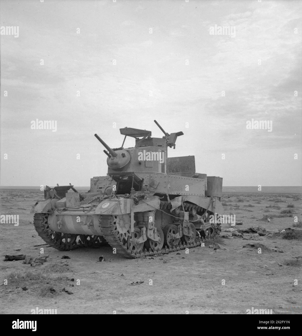 THE BRITISH ARMY IN NORTH AFRICA 1941 - 'Bellman', an M3 Stuart tank of ...