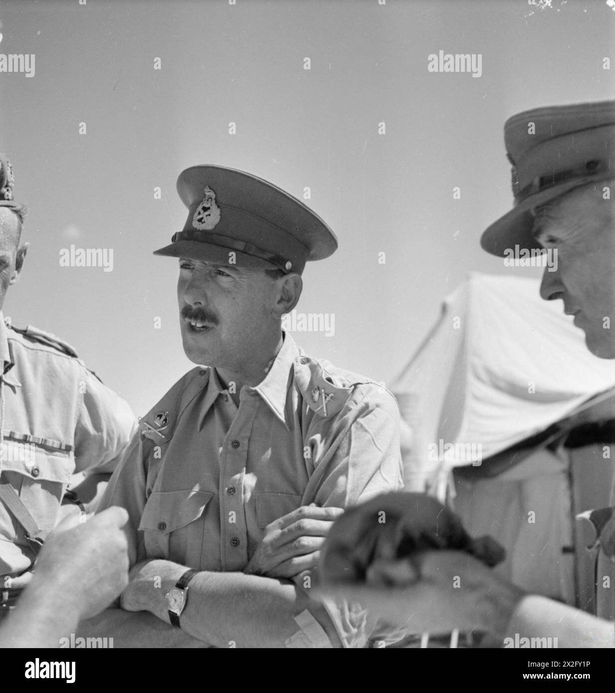 Lieutenant General Sir Oliver Leese, 30th Corps Commander, discusses ...