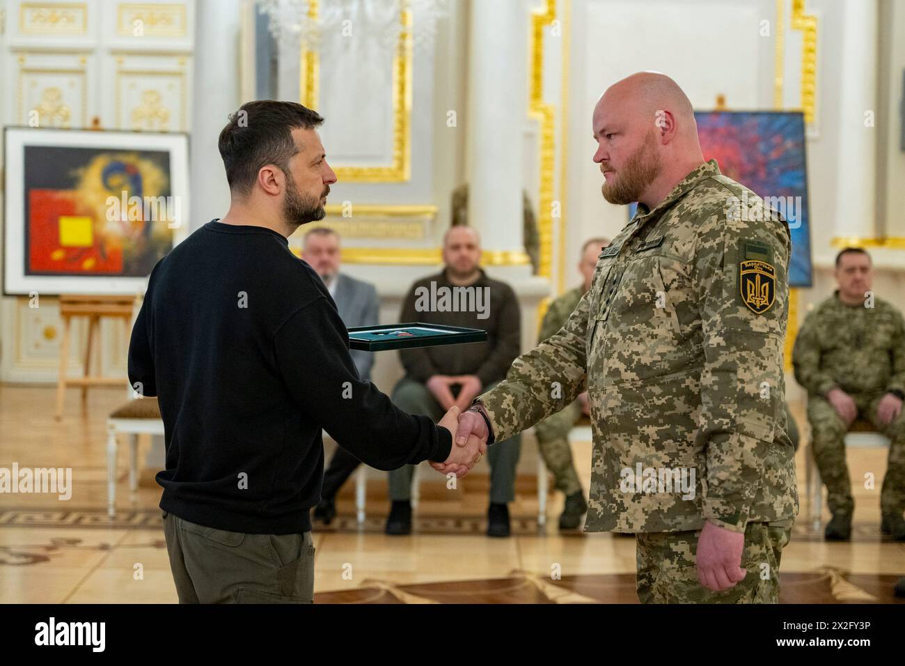 Kyiv, Ukraine. 22nd Apr, 2024. Ukrainian President Volodymyr Zelenskyy ...