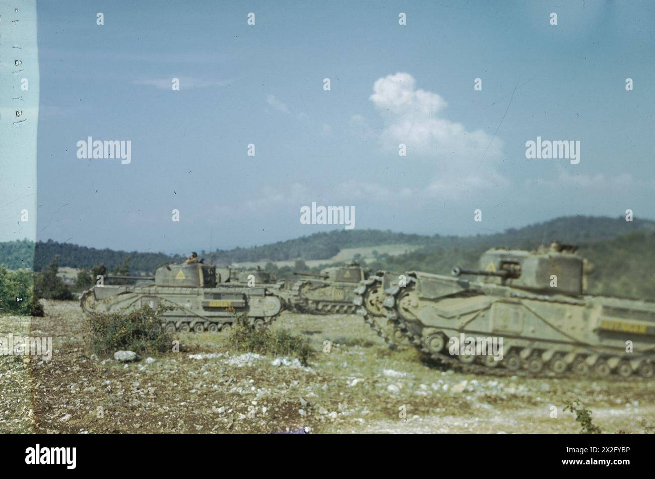 CHURCHILL TANKS IN ITALY, JULY 1944 - Churchill tanks of 'A' Squadron ...