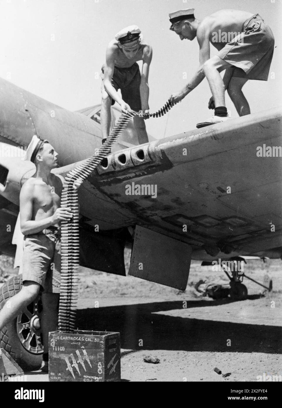 AT HMS RAJALYIA, ROYAL NAVAL AIR STATION IN PUTTALAM, CEYLON. FEBRUARY ...