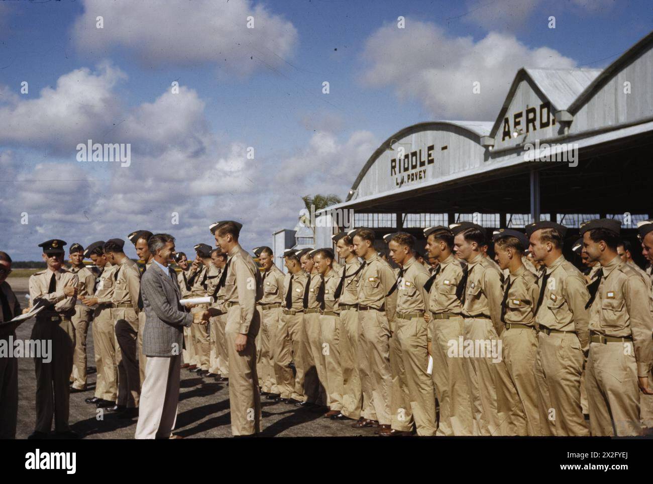 BRITISH AIRMEN TRAINING WITH THE EMBRY-RIDDLE COMPANY AT CARLSTROM ...