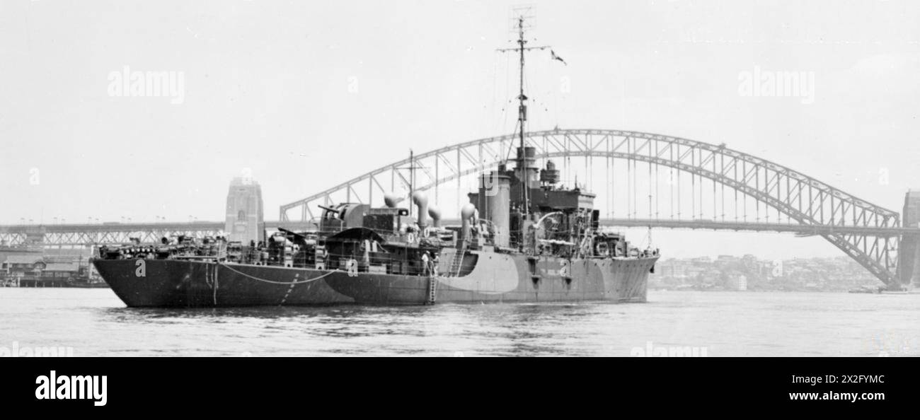 AUSTRALIA'S FIRST HOME BUILT FRIGATE. JANUARY 1944, SYDNEY. HMAS ...