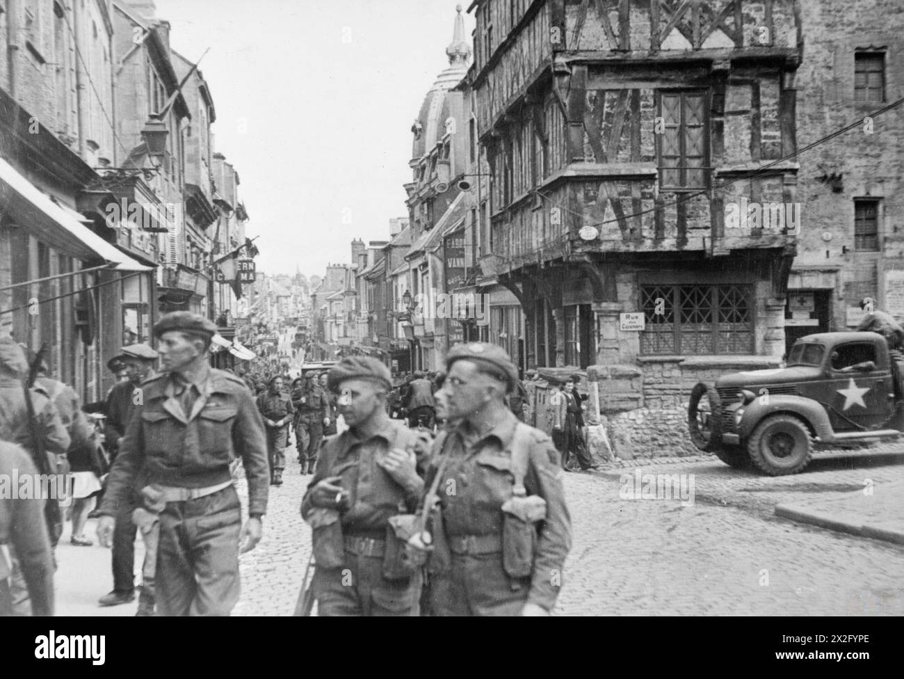 NORMANDY: IN LIBERATED BAYEUX. JUNE 1944, ONE OF THE FIRST TOWNS TO BE ...