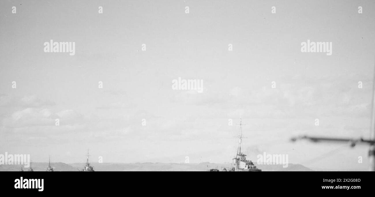 A flotilla of destroyers at sea in October 1940, led by HMS Kashmir ...