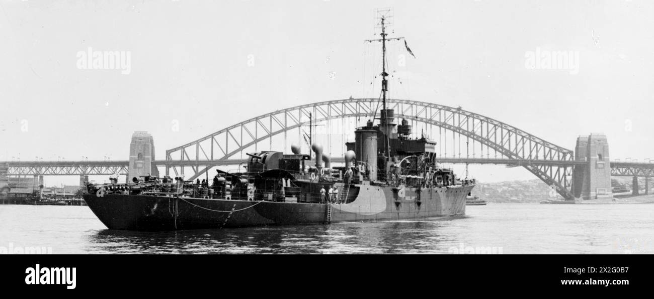 HMAS Gascoyne, the first frigate built in Australia under the naval ...