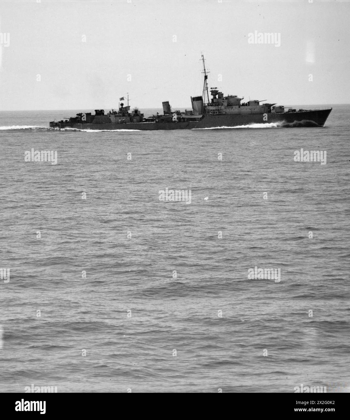 BRITISH DESTROYERS IN MEDITERRANEAN WATERS IN ACTION AND AT EXERCISE ...