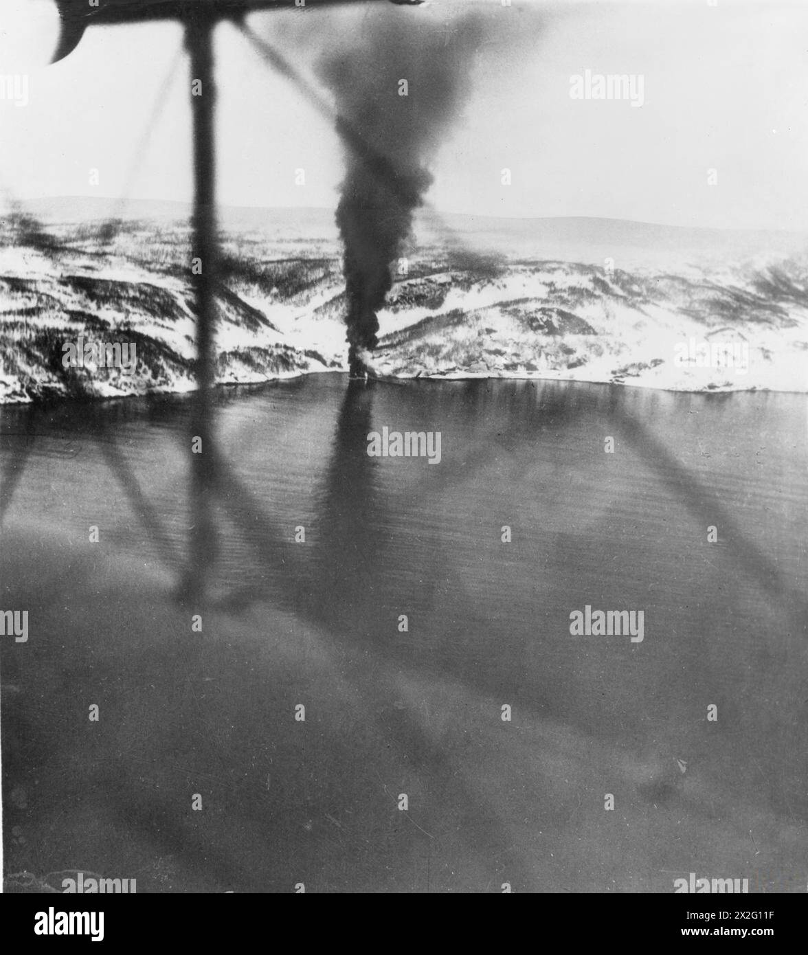 THE SECOND BRITISH NAVAL ACTION OFF NARVIK. 13 APRIL 1940, AERIAL ...