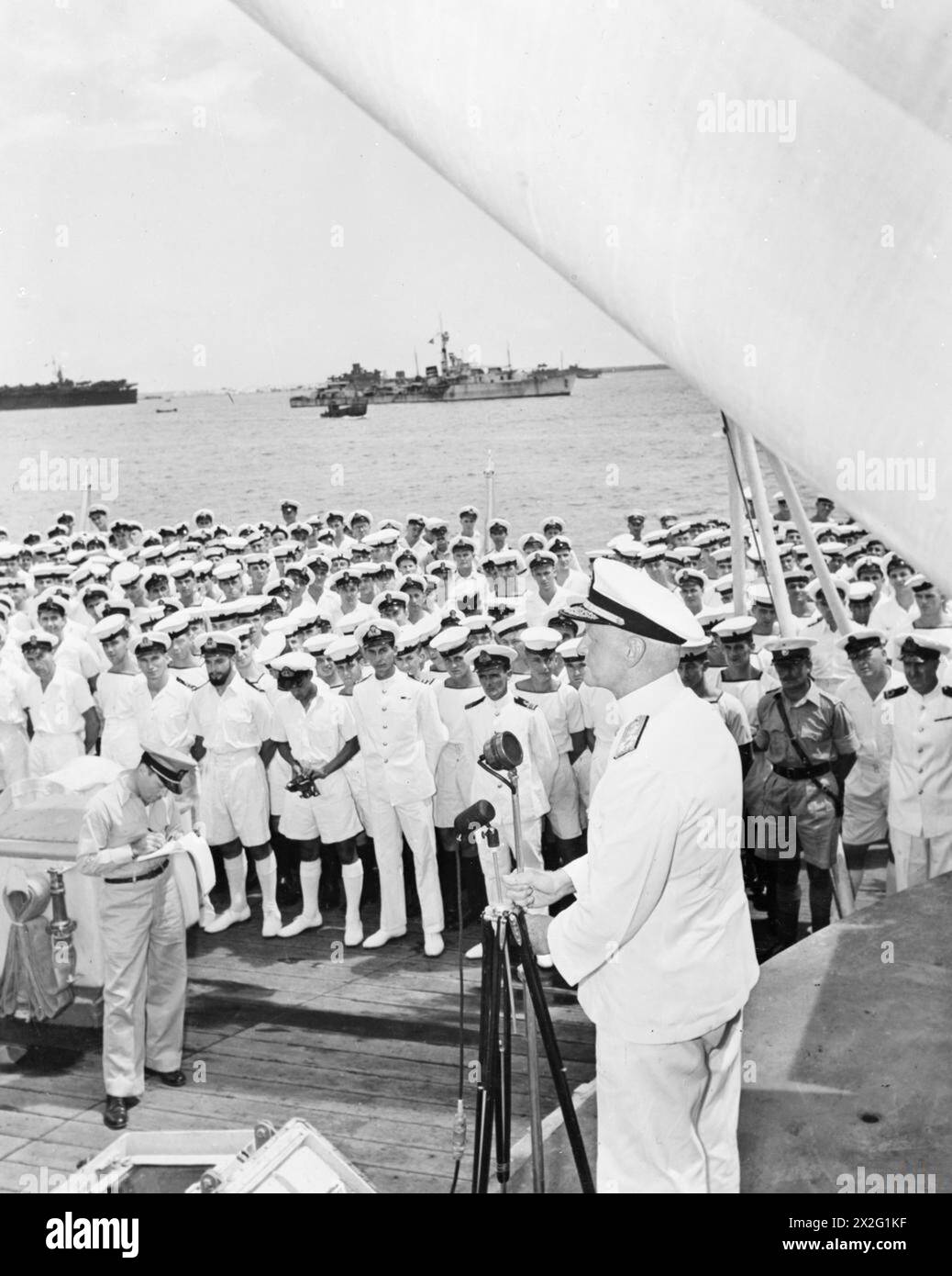 HMS KING GEORGE V AT GUAM. MAY 1945, WHEN HMS KING GEORGE V, FLAGSHIP ...