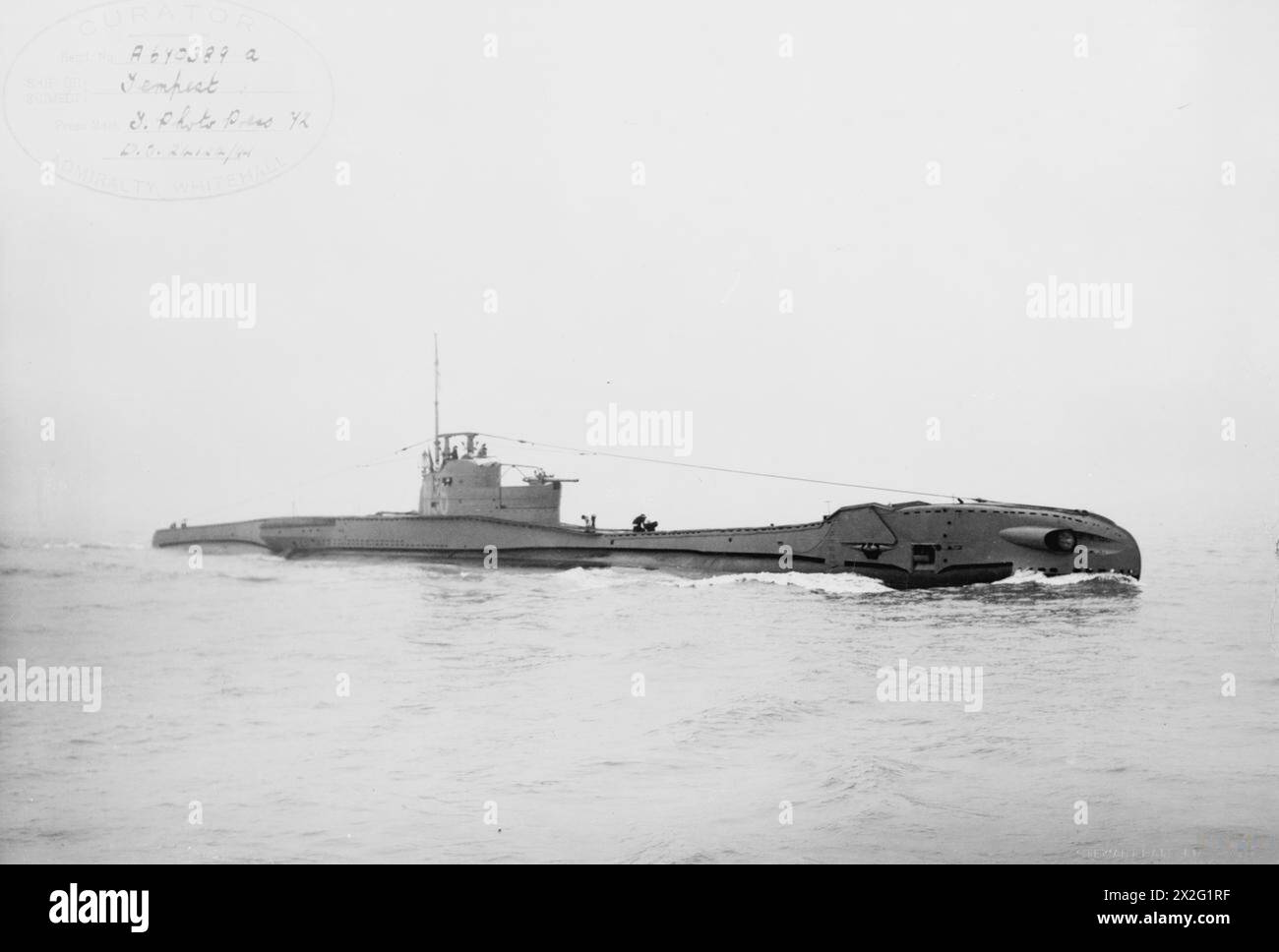HMS TEMPEST, BRITISH T CLASS SUBMARINE. 1941. - , Royal Navy, TEMPEST ...