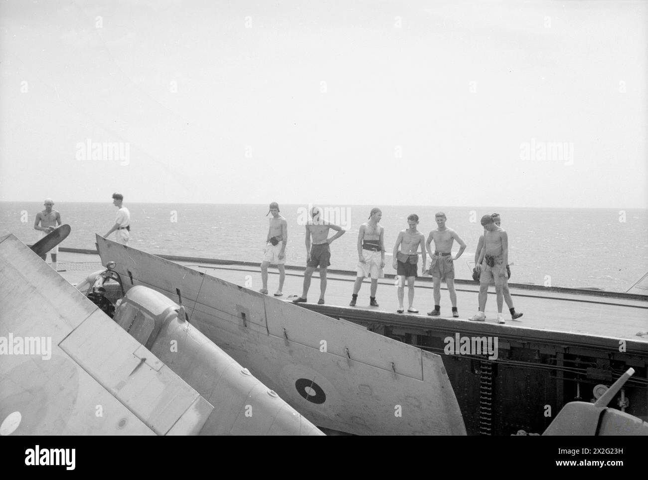 WITH THE EASTERN FLEET ON BOARD HMS INDOMITABLE, AUGUST 1944. - Deck ...