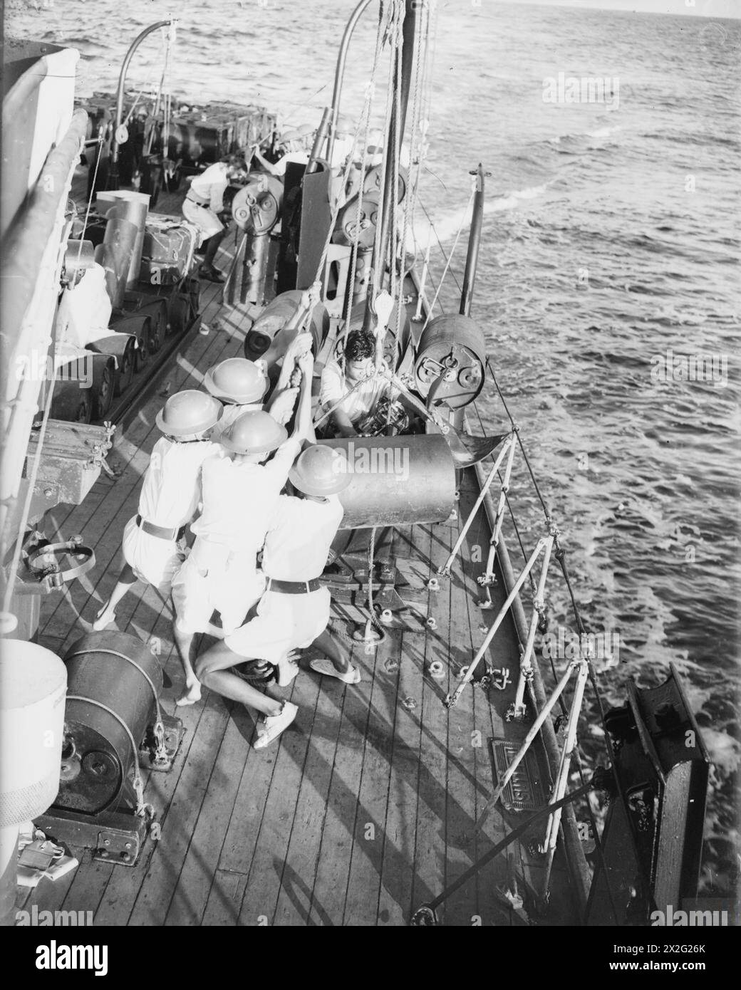 From 26 March to 9 April 1942, HMIS Sutlej patrols the Burma coast off ...