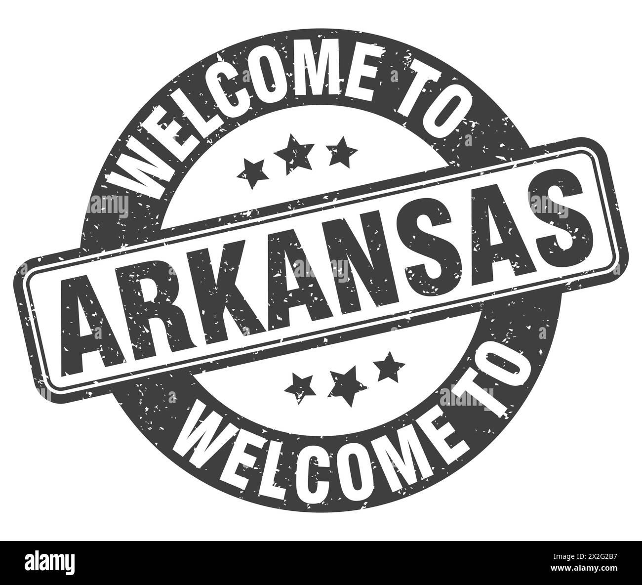 Welcome to Arkansas stamp. Arkansas round sign isolated on white ...