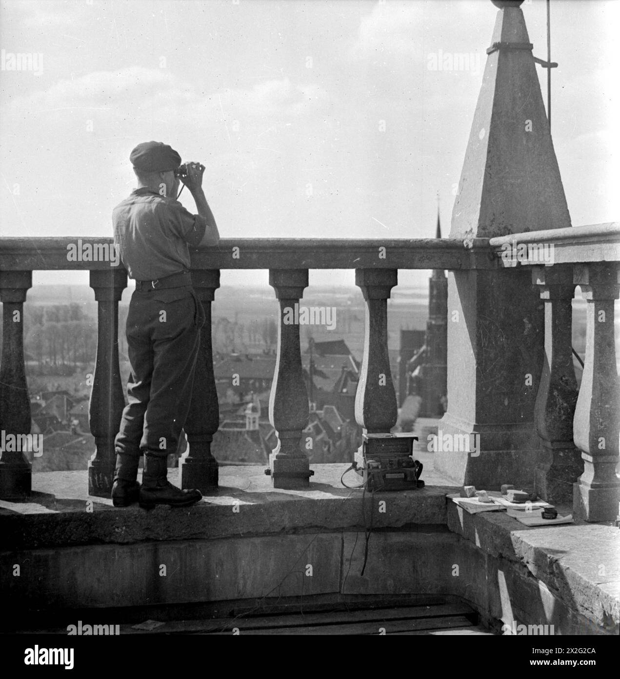 WITH THE MARINES IN HOLLAND. MAY 1945, THE RIVER MAAS, ETC. - The watch ...