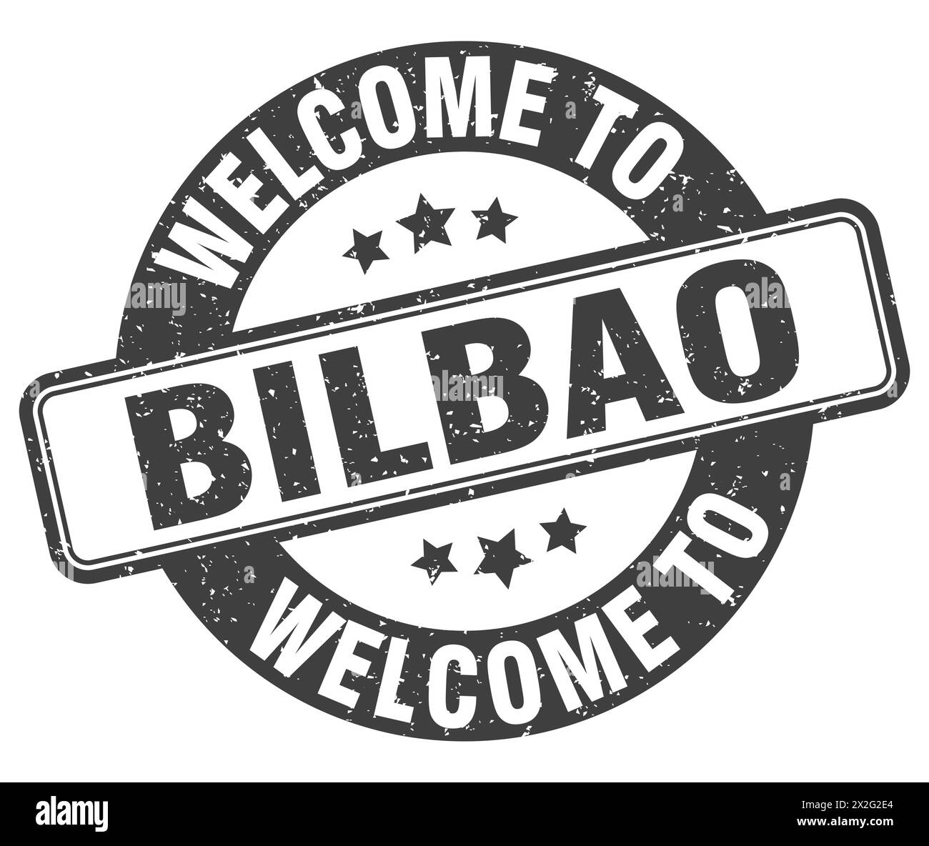 Welcome to Bilbao stamp. Bilbao round sign isolated on white background ...