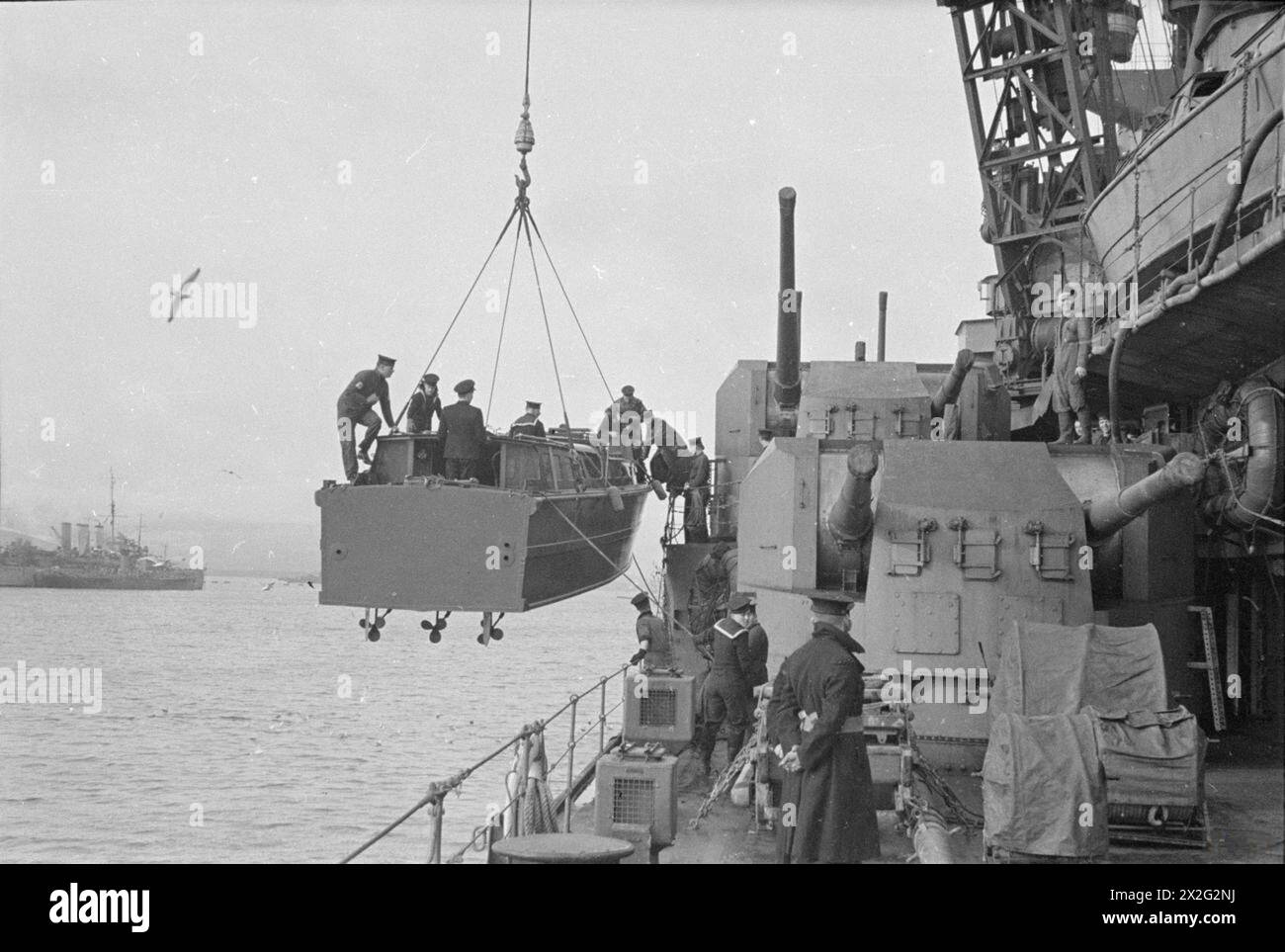 ON BOARD HMS KING GEORGE V. 1941, SCENES ON BOARD THE BATTLESHIP ...