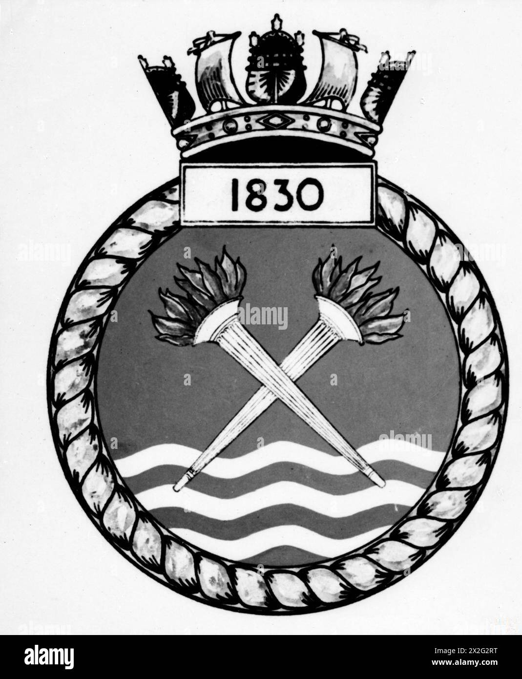 FLEET AIR ARM SQUADRON CRESTS. MARCH 1945. - The crest of 1830 Squadron ...