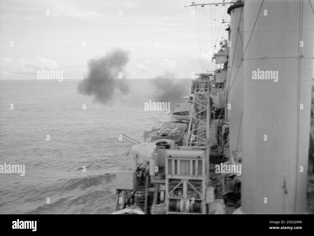 BOMBARDMENT OF CAR NICOBAR. 17 TO 19 OCTOBER 1944, ON BOARD HMS SUFFOLK ...