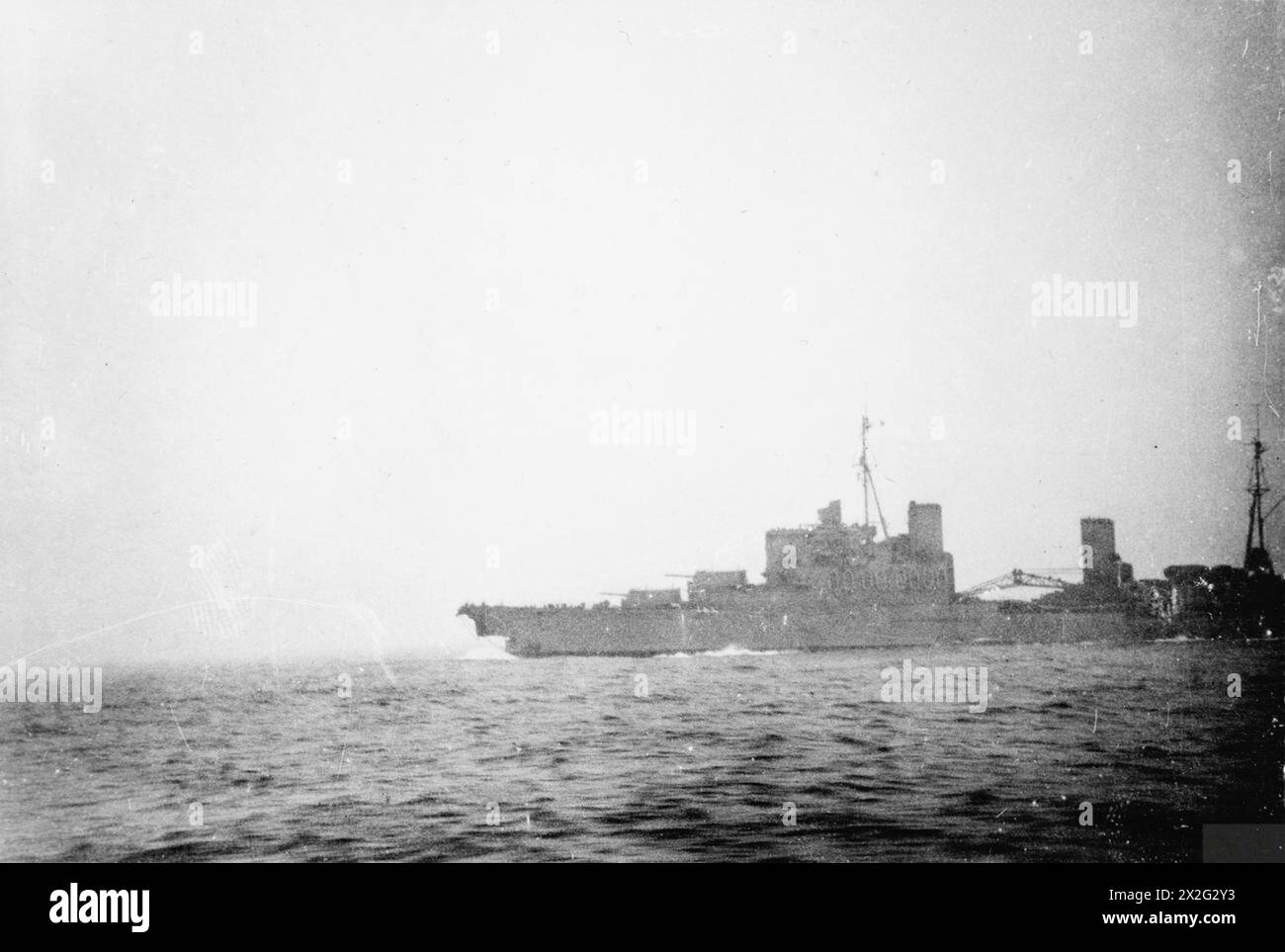 In September 1941 near Murmansk, HMS Nigeria, a cruiser, sustained bow ...