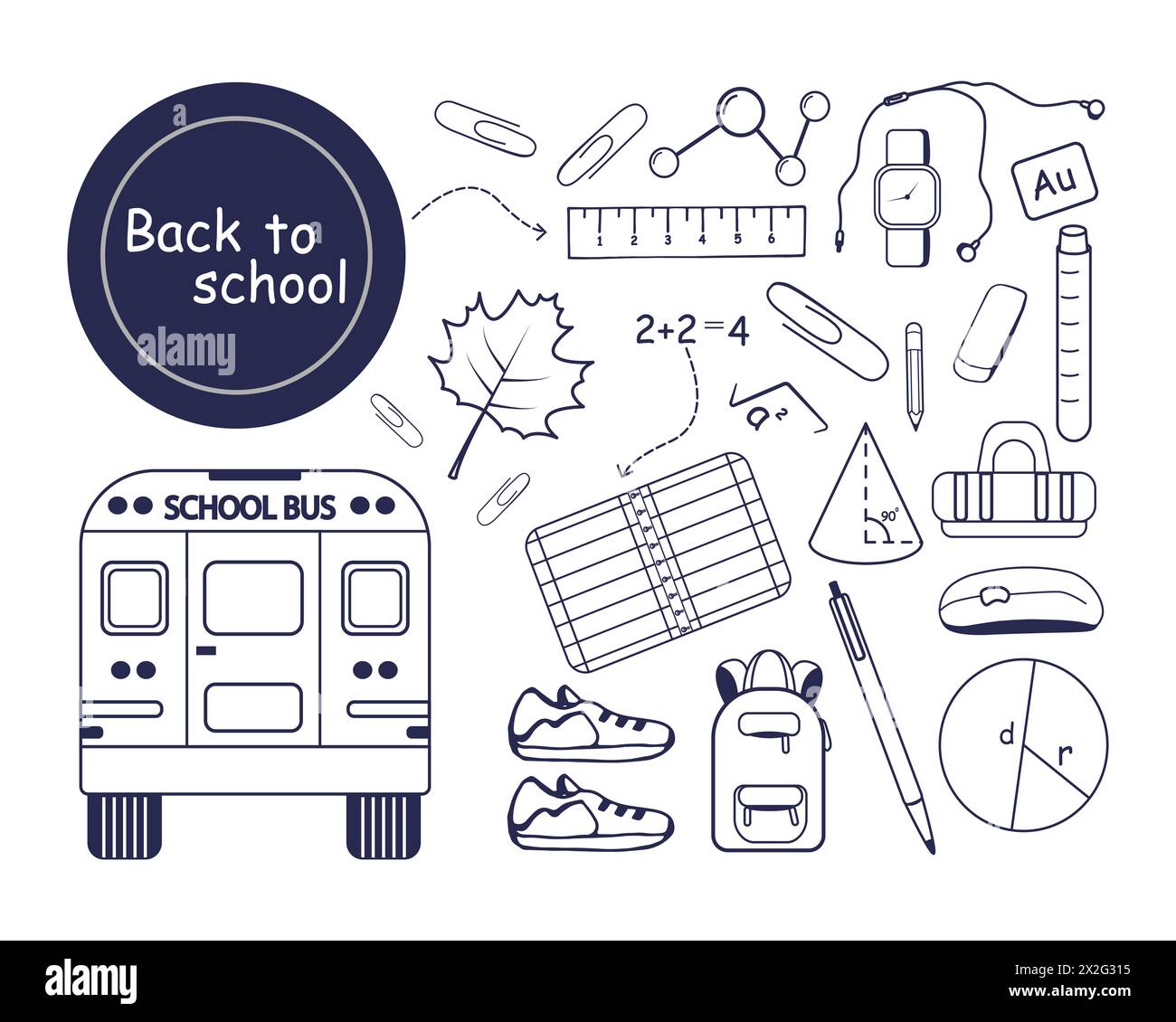 School bus clipart hi-res stock photography and images - Alamy